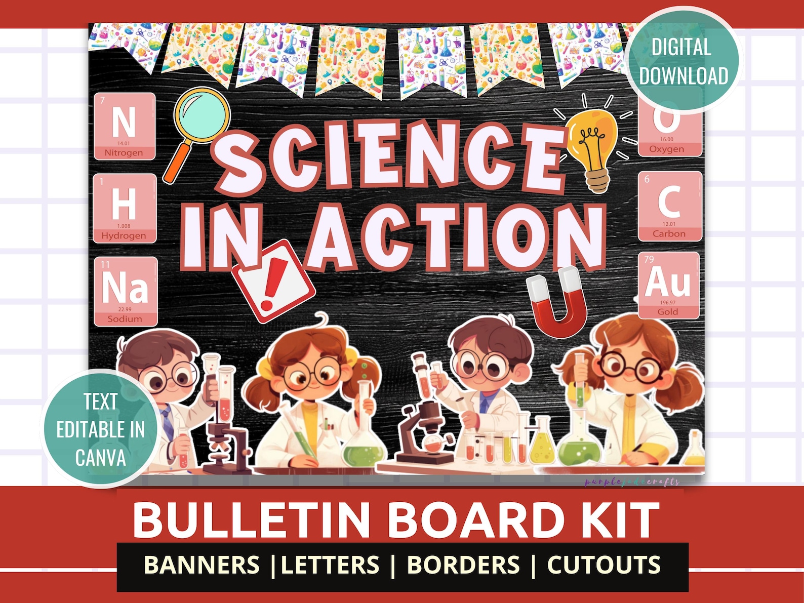 Science Bulletin Board Kit Classroom Bulletin Board Science Theme Decor ...
