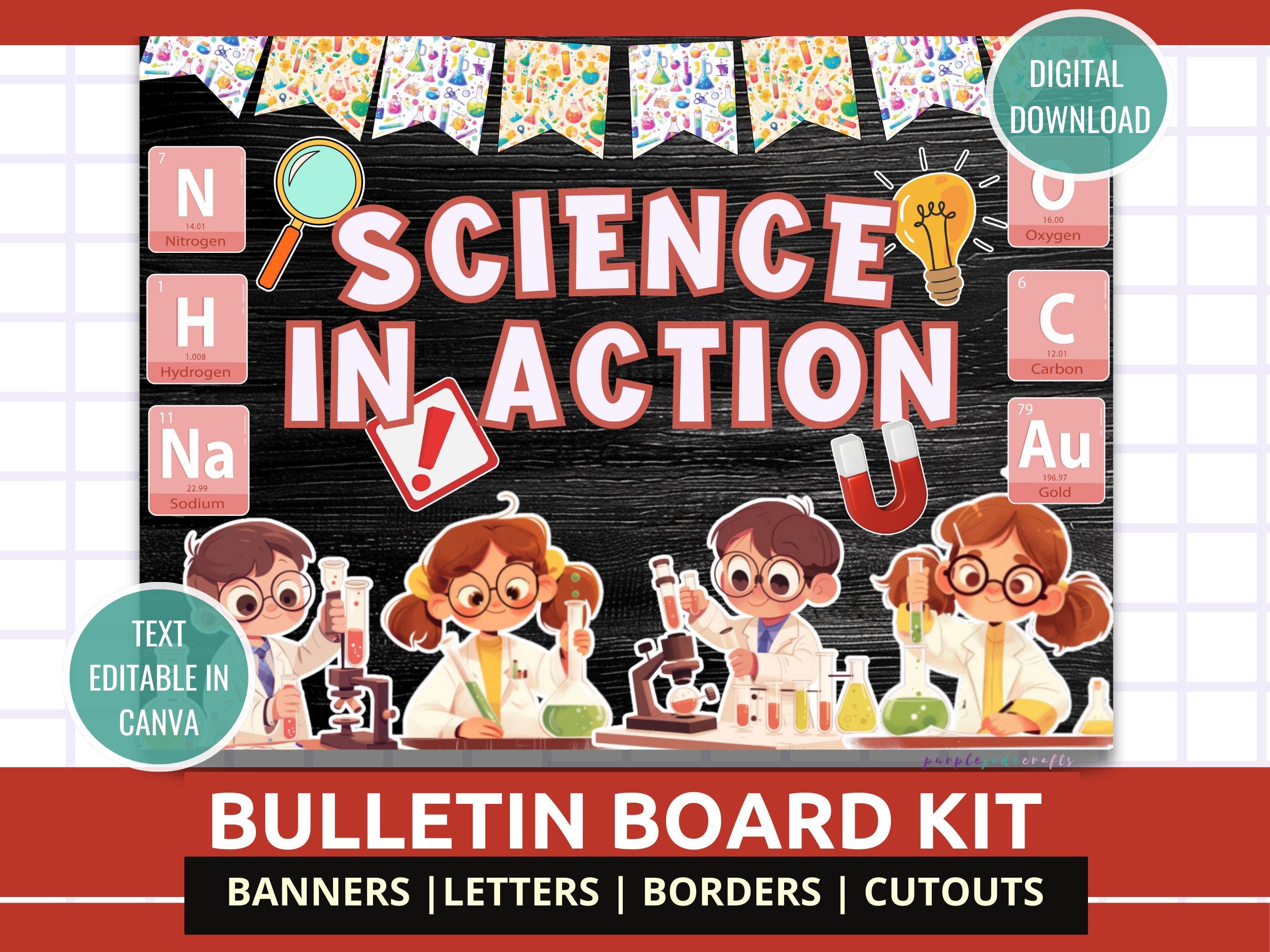 Science Bulletin Board Kit Classroom Bulletin Board Science Theme Decor ...