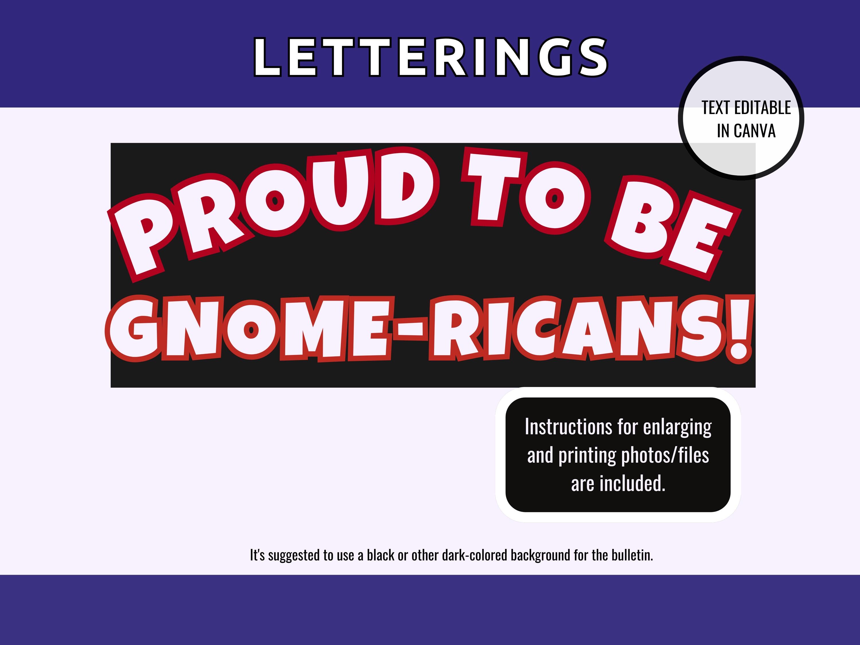 Independence Day Bulletin Board Kit Gnome Theme Decor 4th of July ...