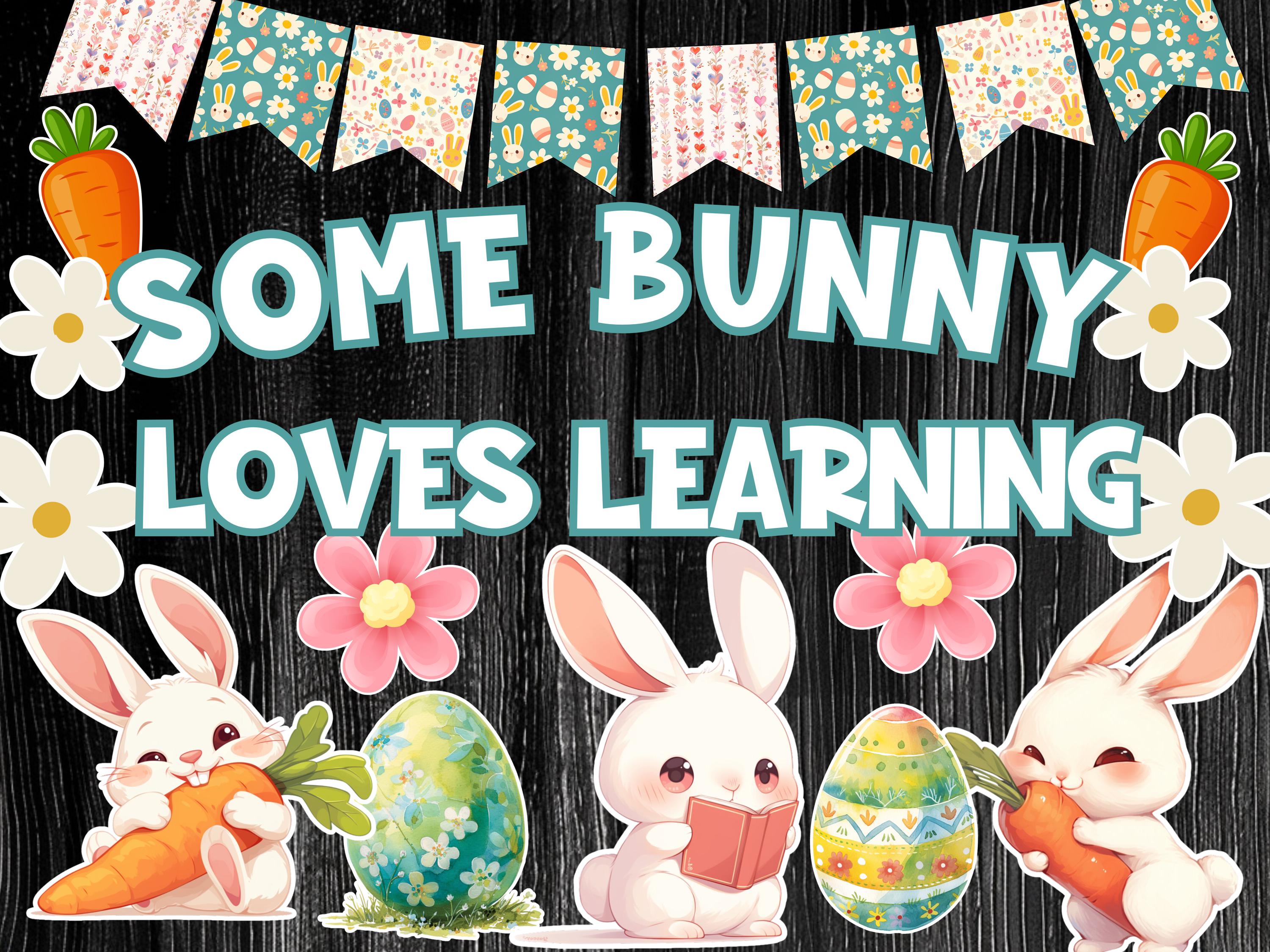 Easter Bunny Classroom Bulletin Board Kit: Spring Decor (digital ...