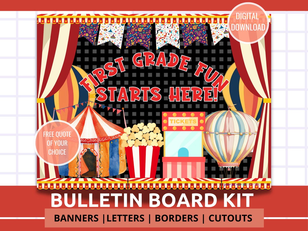 Classroom Bulletin Board Design Carnival Fun Theme Decor Set Back to ...