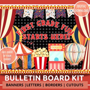 Classroom Bulletin Board Design Carnival Fun Theme Decor Set Back to ...
