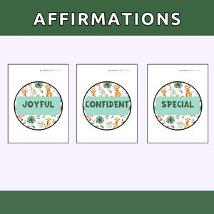 Affirmation Station Classroom Decor Jungle Safari Theme Positive ...
