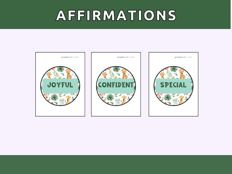 Affirmation Station Classroom Decor Jungle Safari Theme Positive ...
