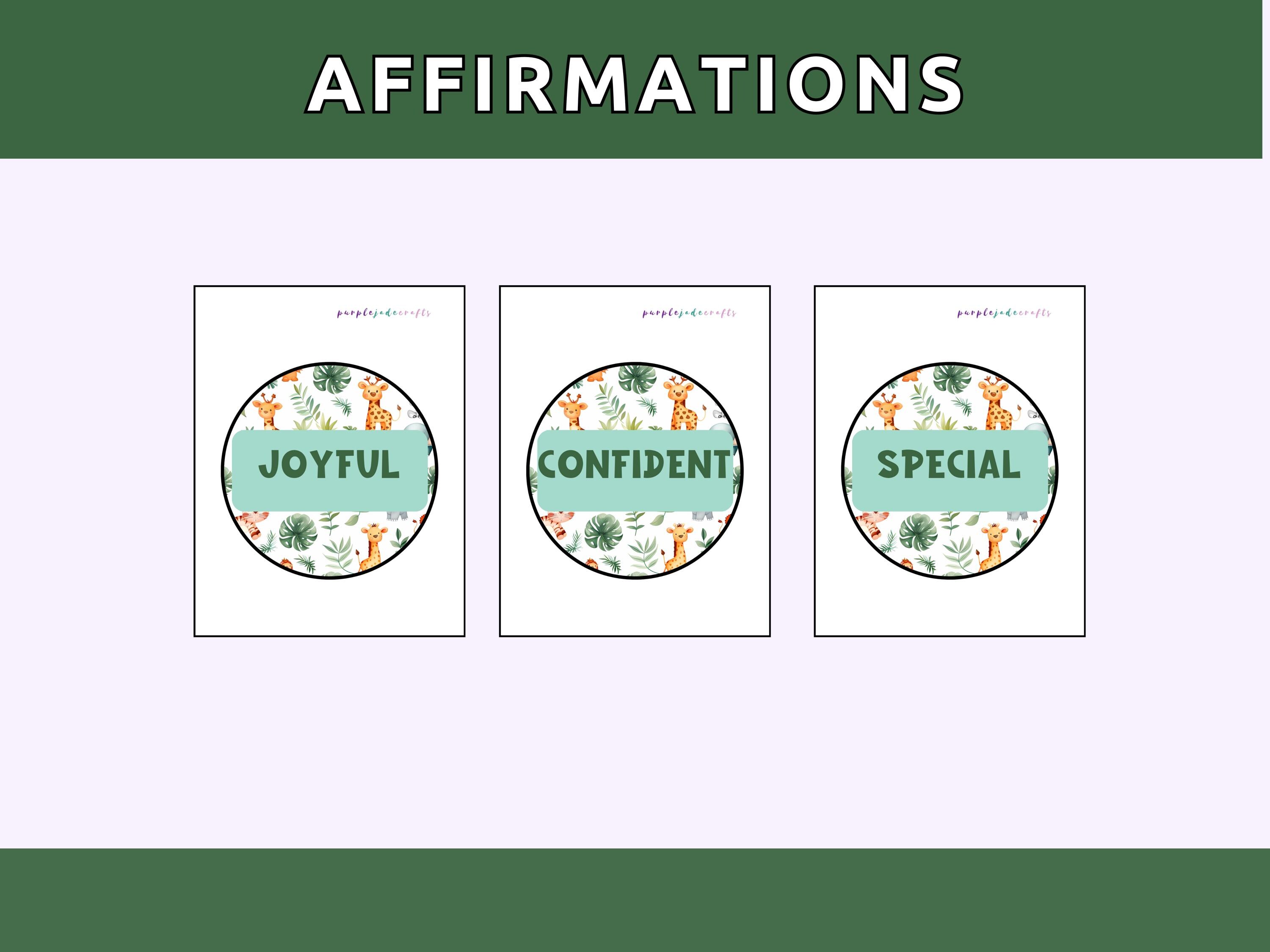 Affirmation Station Classroom Decor Jungle Safari Theme Positive ...