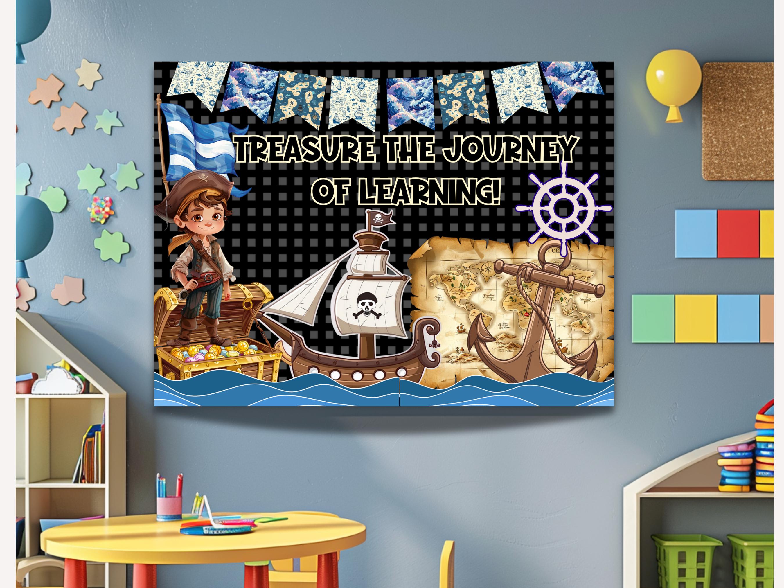 Classroom Bulletin Board Pirate Theme Back to School Decor Educational ...