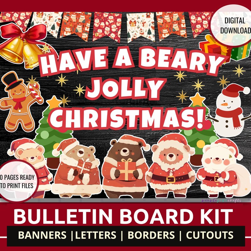 Reindeer Bulletin Board - Etsy