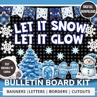 Winter Snowglobe Bulletin Board Kit Idea-hello Winter Wonderland ...