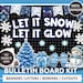 Bulletin Board Kit Blue Themed Christmas Decor Kit Winter Wonderland ...