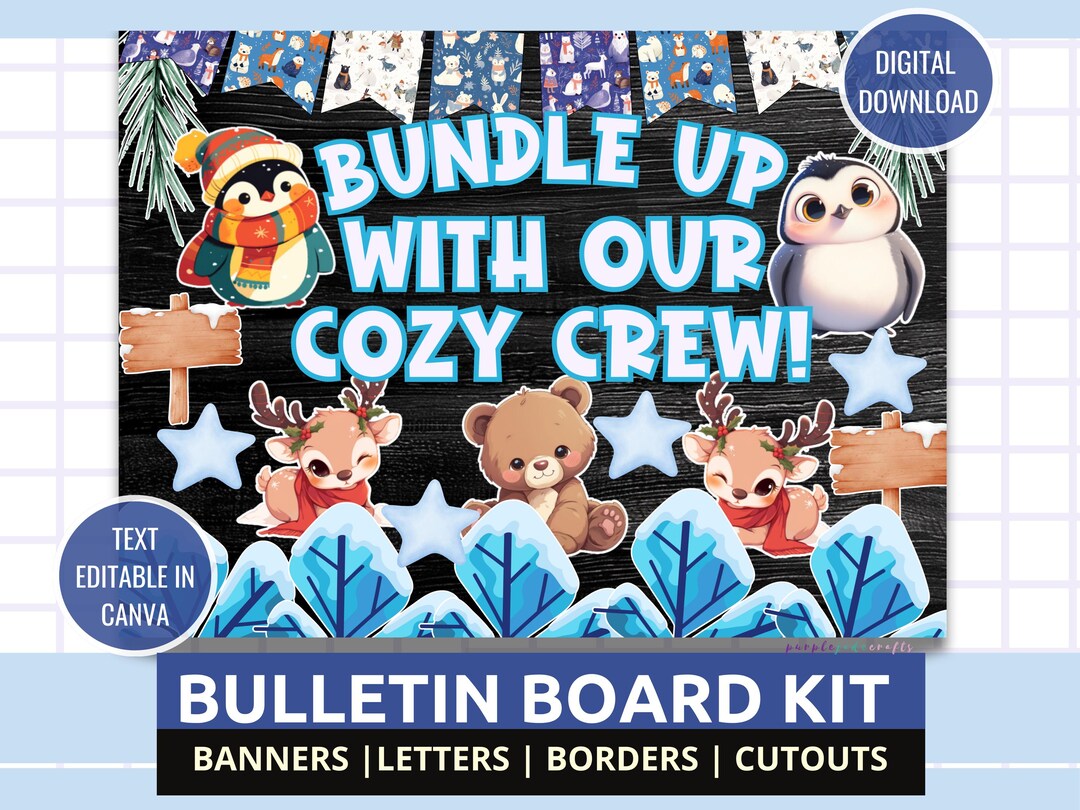 Bulletin Board for Winter, Winter Wonderland Classroom Decor, Winter ...