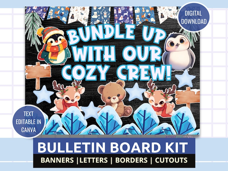 Bulletin Board for Winter, Winter Wonderland Classroom Decor, Winter ...