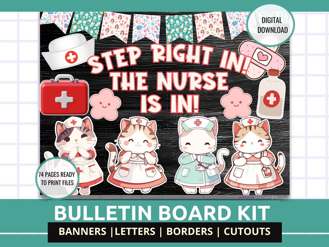 School Nurse Bulletin Board Kit: Health Office Classroom Decor ...