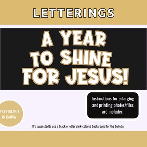 New Year Christian Bulletin Board Shine for Jesus Theme Bulletin ...