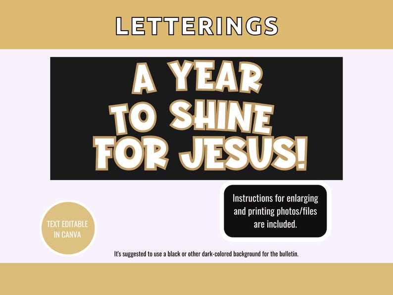 New Year Christian Bulletin Board Shine for Jesus Theme Bulletin ...