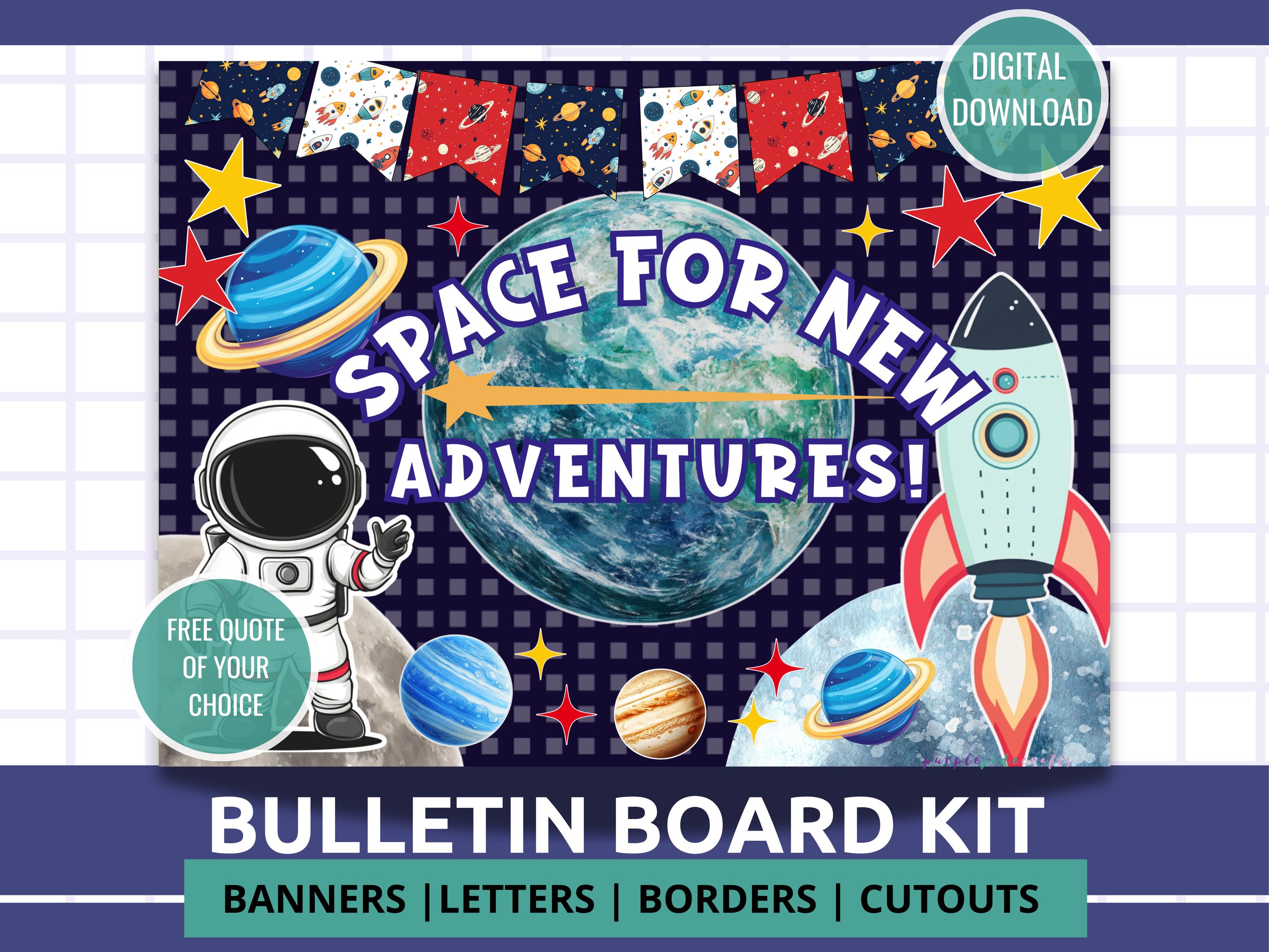 Bulletin Board Design Space Theme Back to School Solar System Theme ...