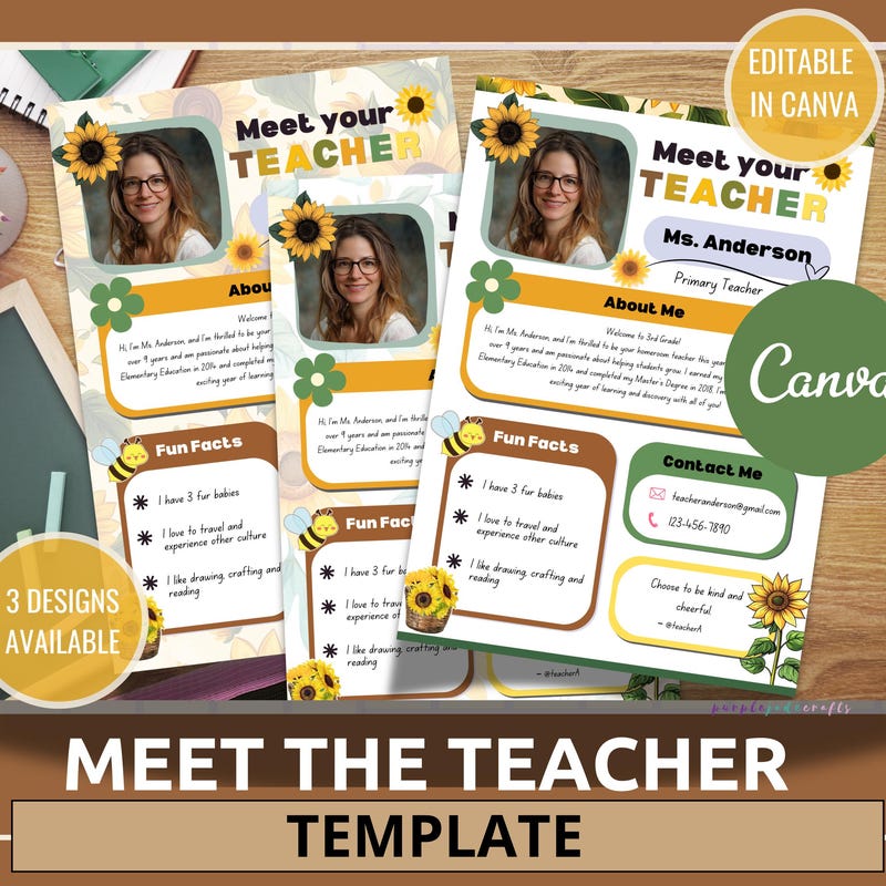 Meet the Teacher Template - Etsy
