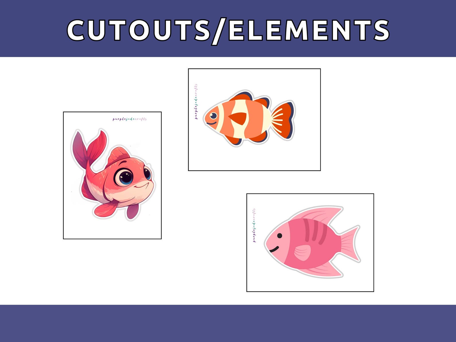 Under the Sea Fish Bulletin Board Kit Ocean Themed Decor Colorful Fishy ...