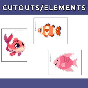 Under the Sea Fish Bulletin Board Kit Ocean Themed Decor Colorful Fishy ...