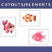 Under the Sea Fish Bulletin Board Kit Ocean Themed Decor Colorful Fishy ...