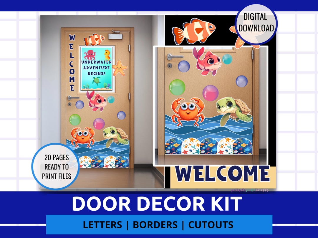 Ocean Life Classroom Door Decor Display | Underwater Adventures Ocean ...