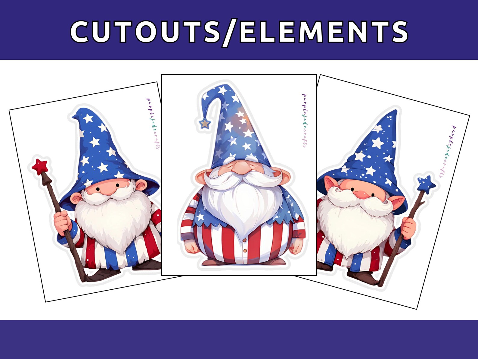 Independence Day Bulletin Board Kit Gnome Theme Decor 4th of July ...