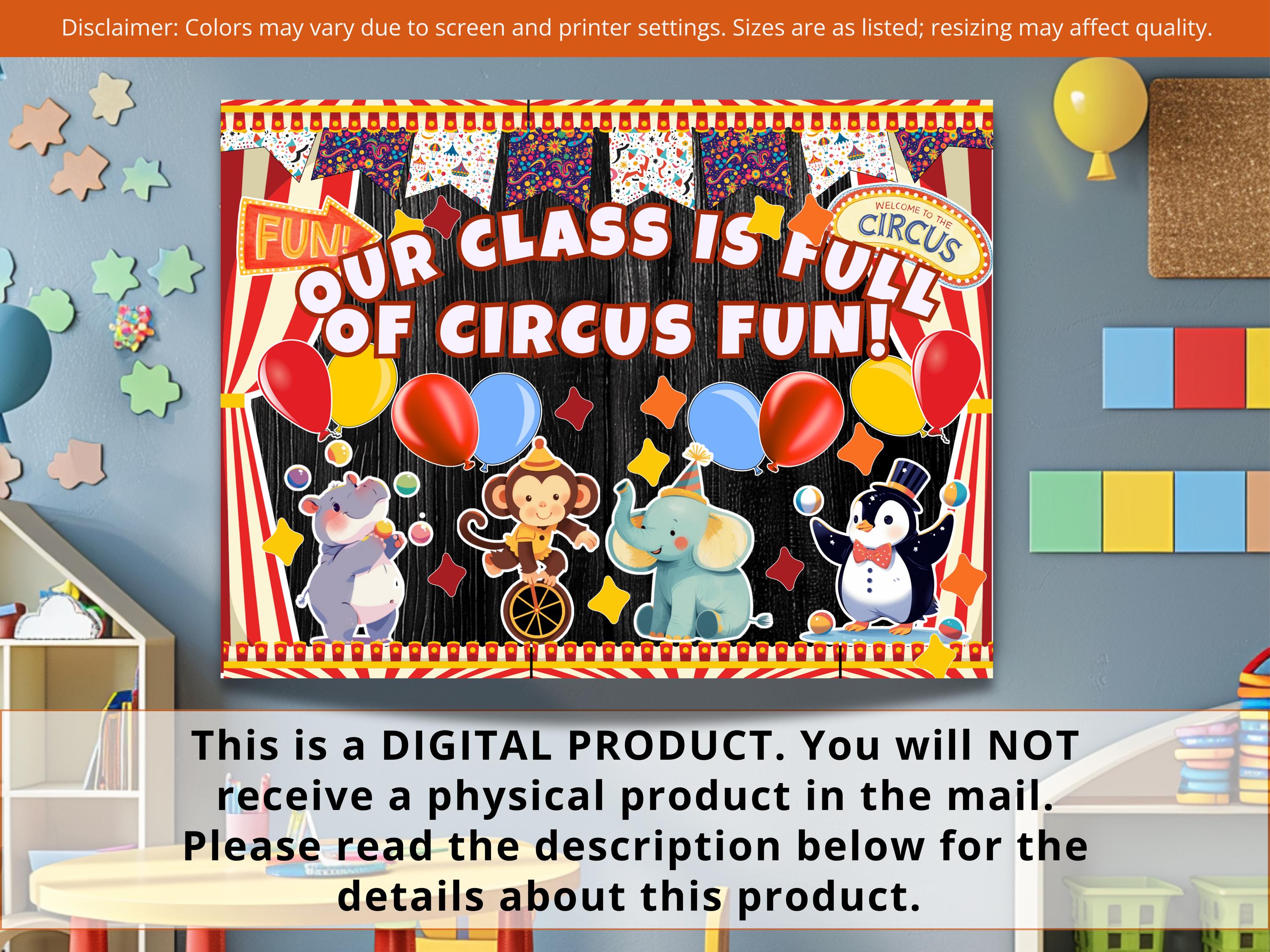 Circus Bulletin Board Kit Colorful Carnival Theme Design Fun Classroom ...