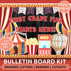 Classroom Bulletin Board Design Carnival Fun Theme Decor Set Back to ...
