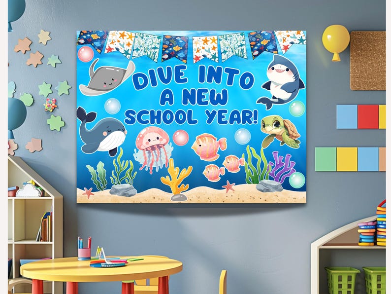 Ocean Bulletin Board Kit: Under the Sea Classroom Decor (digital ...