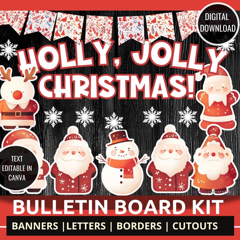 Christmas Bulletin Board Kit - Etsy