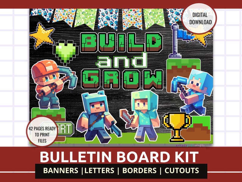 Back to School Gamer Bulletin Board Kit – Game-inspired Classroom Decor ...