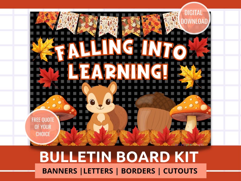 Bulletin Board Autumn Design Classroom Decor Trendy Design Seasonal Kit ...