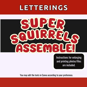 Autumn Squirrel Classroom Decor Fall Superhero Bulletin Board Printable ...