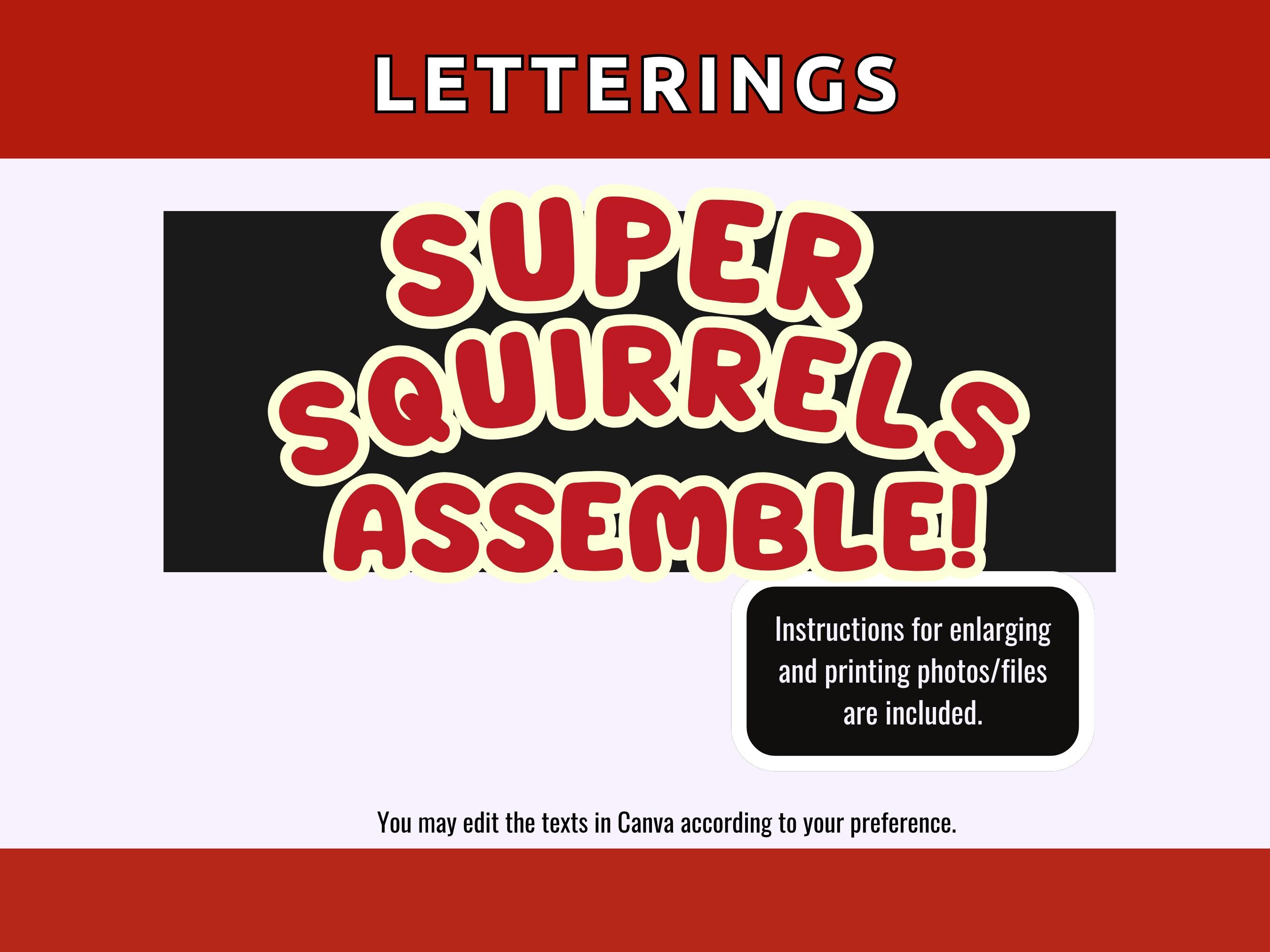 Autumn Squirrel Classroom Decor Fall Superhero Bulletin Board Printable ...