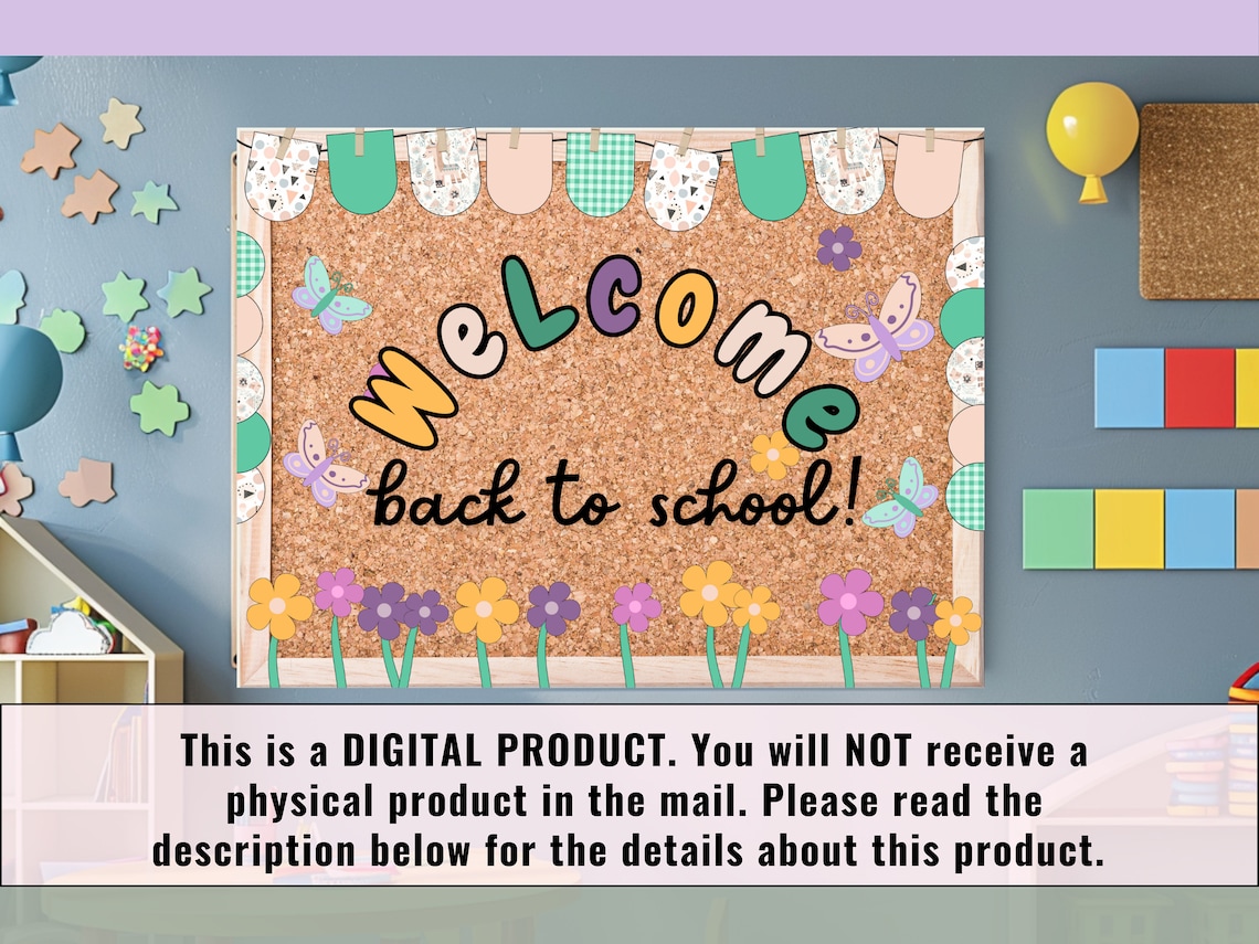 Back to School Bulletin Board Kit Pastel Color Bulletin Board Classroom ...