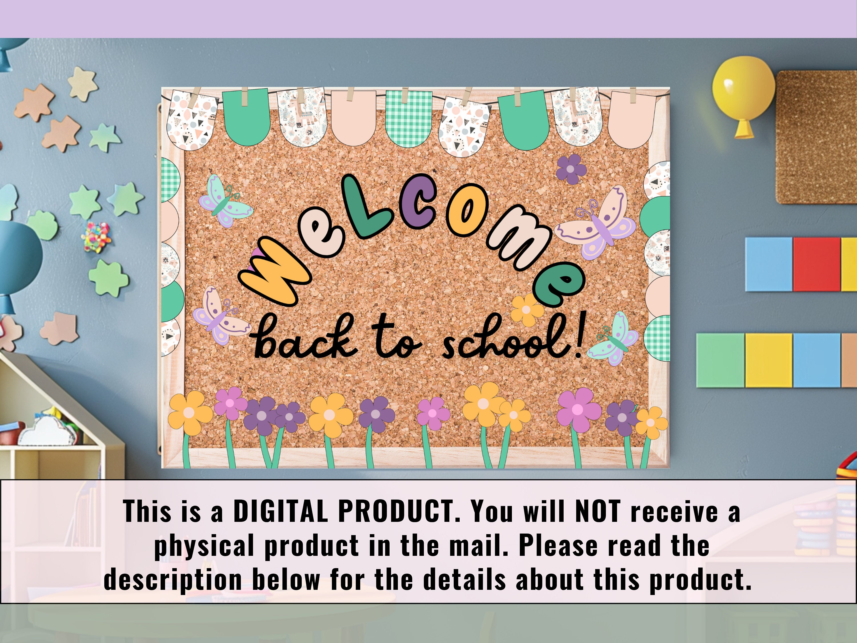 Back to School Bulletin Board Kit Pastel Color Bulletin Board Classroom ...