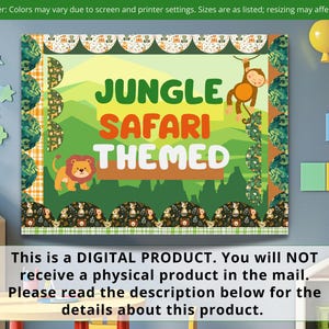 Bulletin Board Border Jungle Safari Themed Borders Bulletin Board ...