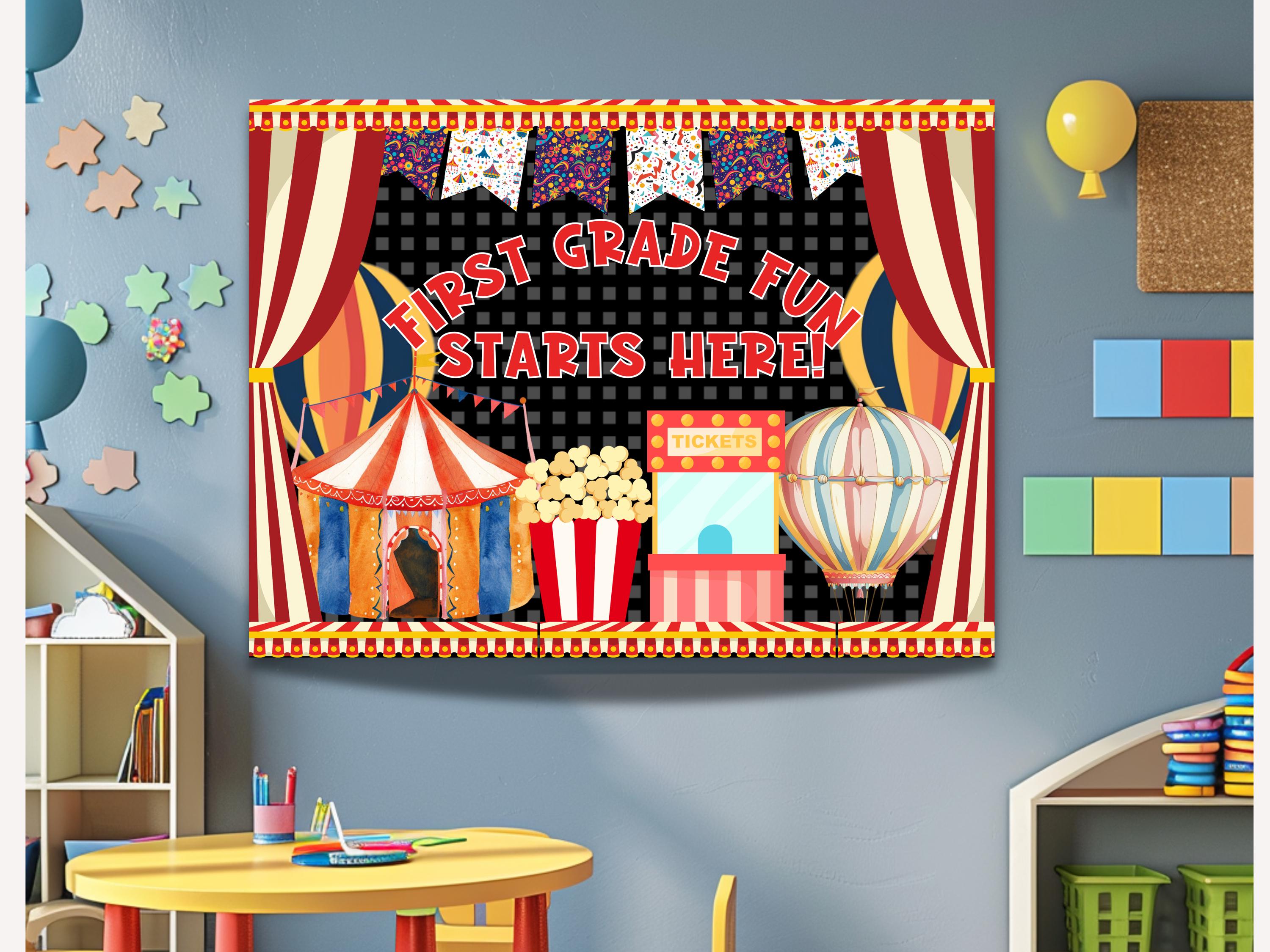 Classroom Bulletin Board Design Carnival Fun Theme Decor Set Back to ...