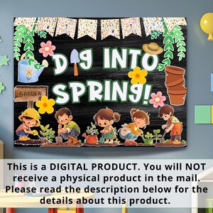 Spring Bulletin Board Kit Garden Theme Classroom Decor Set Perfect for ...