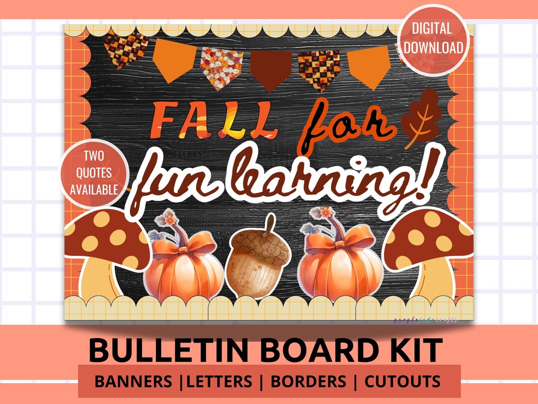 Back to School Bulletin Board Kit Autumn Design Trendy Decor Classroom ...