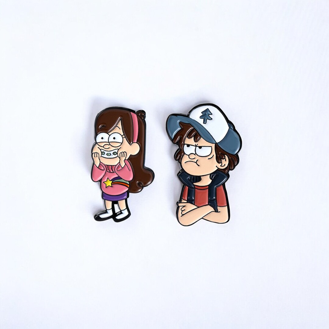Gravity Falls Cartoon Enamel Pins, Dipper & Mabel Gravity Falls Pins ...