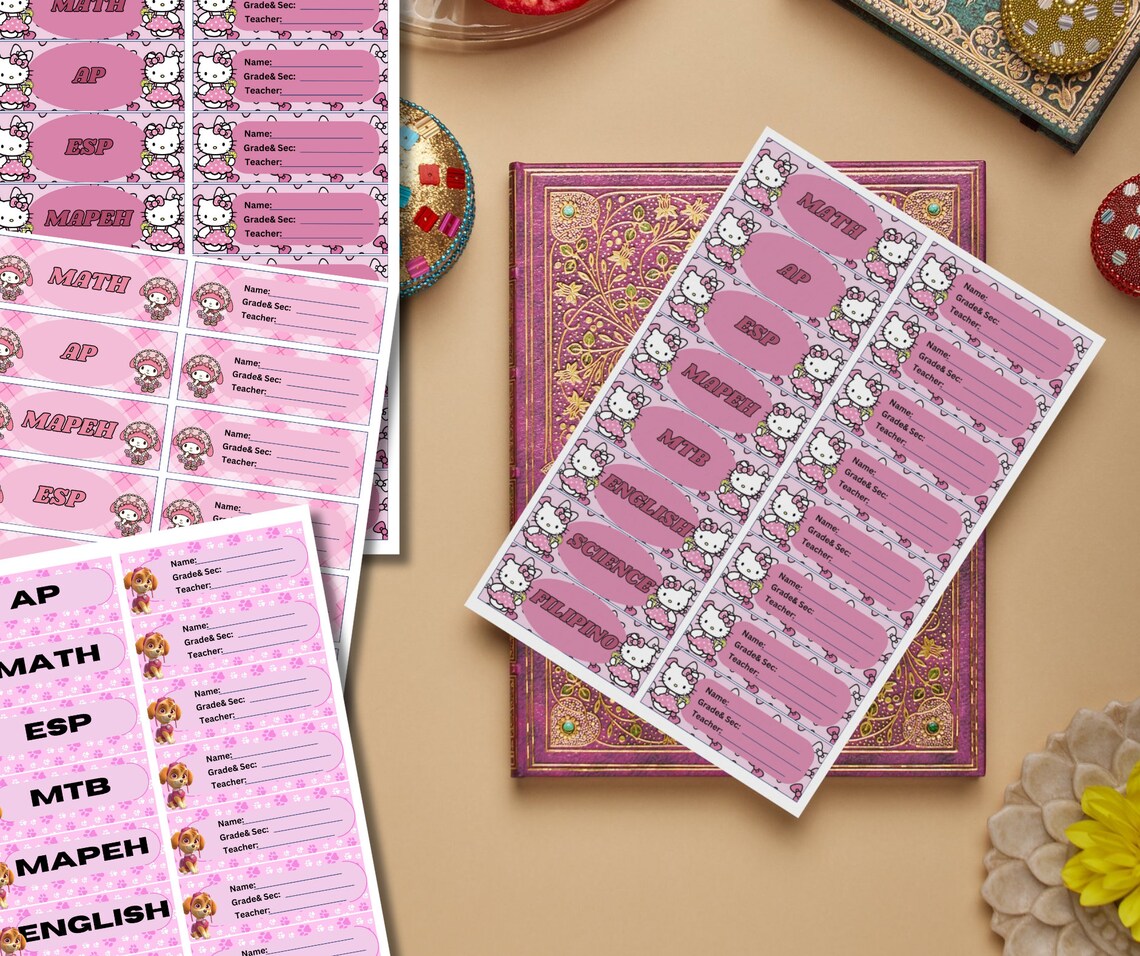 Editable Subject Labels Templates for Grade Schoolers Printable ...