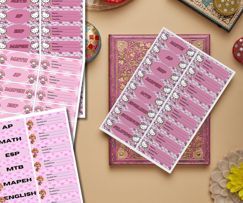 Editable Subject Labels Templates for Grade Schoolers Printable ...