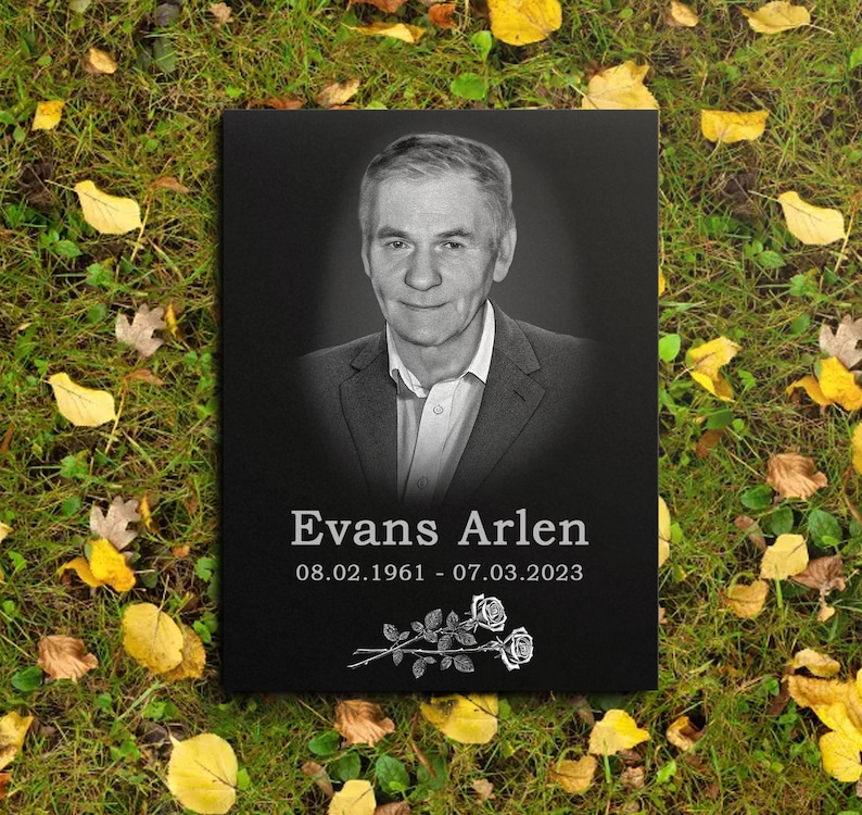 Engraved on Granite Name, Custom Grave Stone for Cemetery, Personalized ...