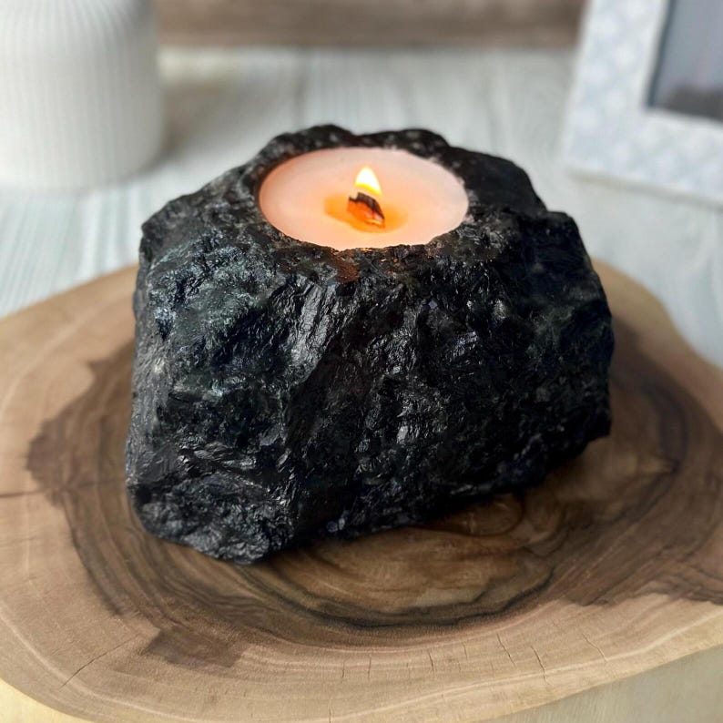 Red Sandstone Candle: Handcrafted Stone Bowl, Soy Wax & Wooden Wick - Etsy