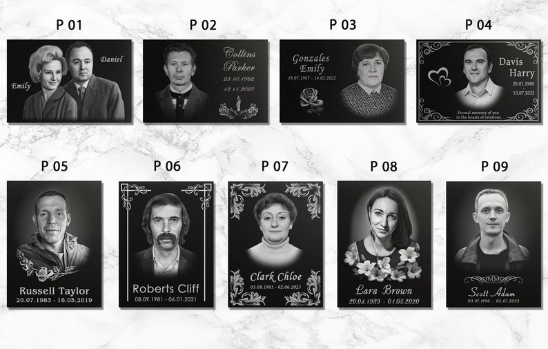 Memorial Stone for Garden, Grave Marker Cemetery, Engraved on Granite ...