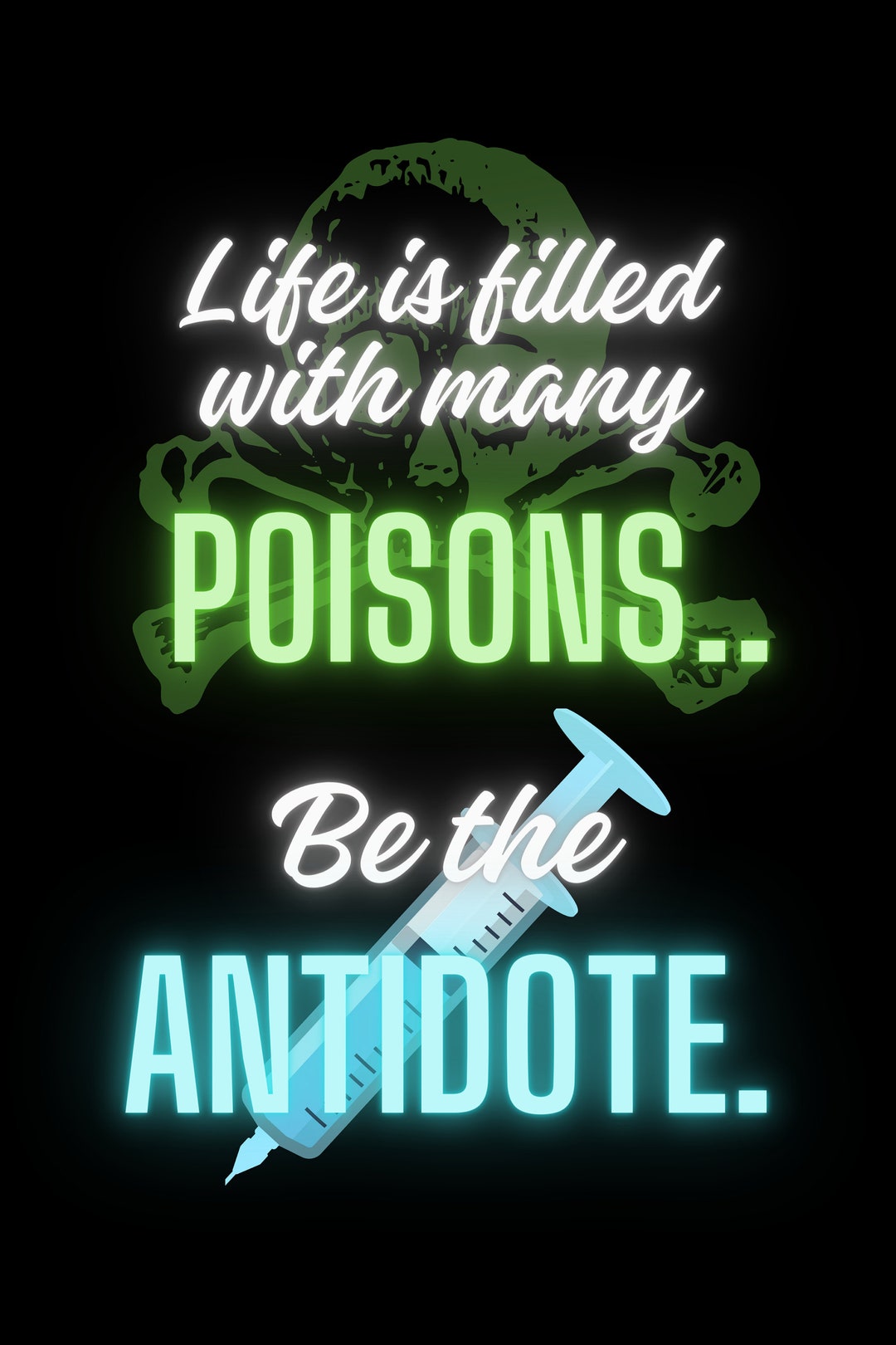 Life With Poisons, Motivational Wall Art, Motivational Posters, Office ...