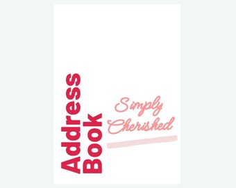 Address Book Template Cute Address Book Printable, Address Book Inserts ...
