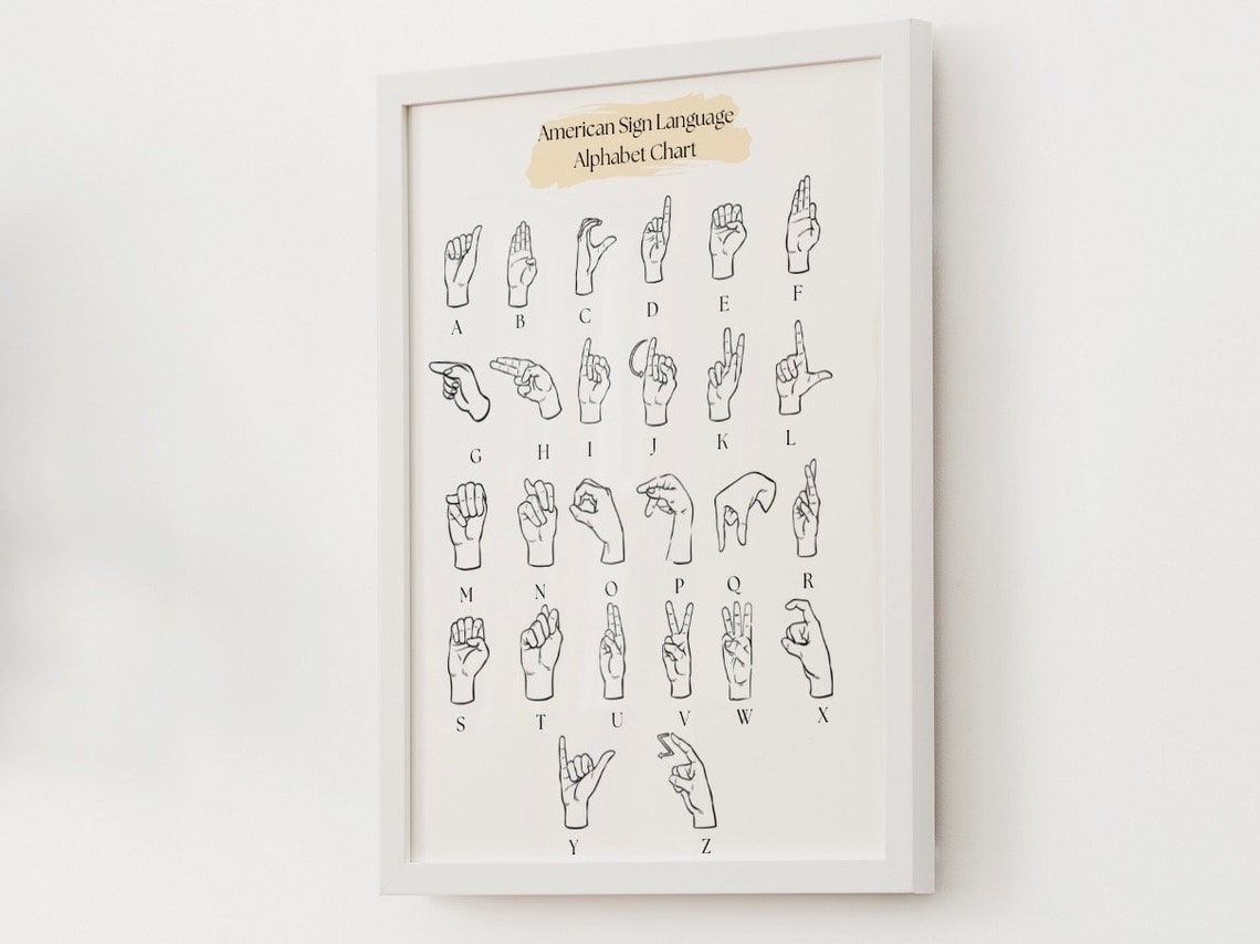 American Sign Language Alphabet Chart ABC Sign Language Sign Language ...