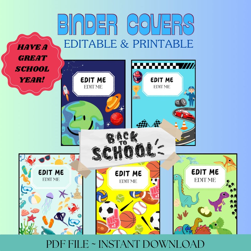 Binder Covers Printable - Etsy