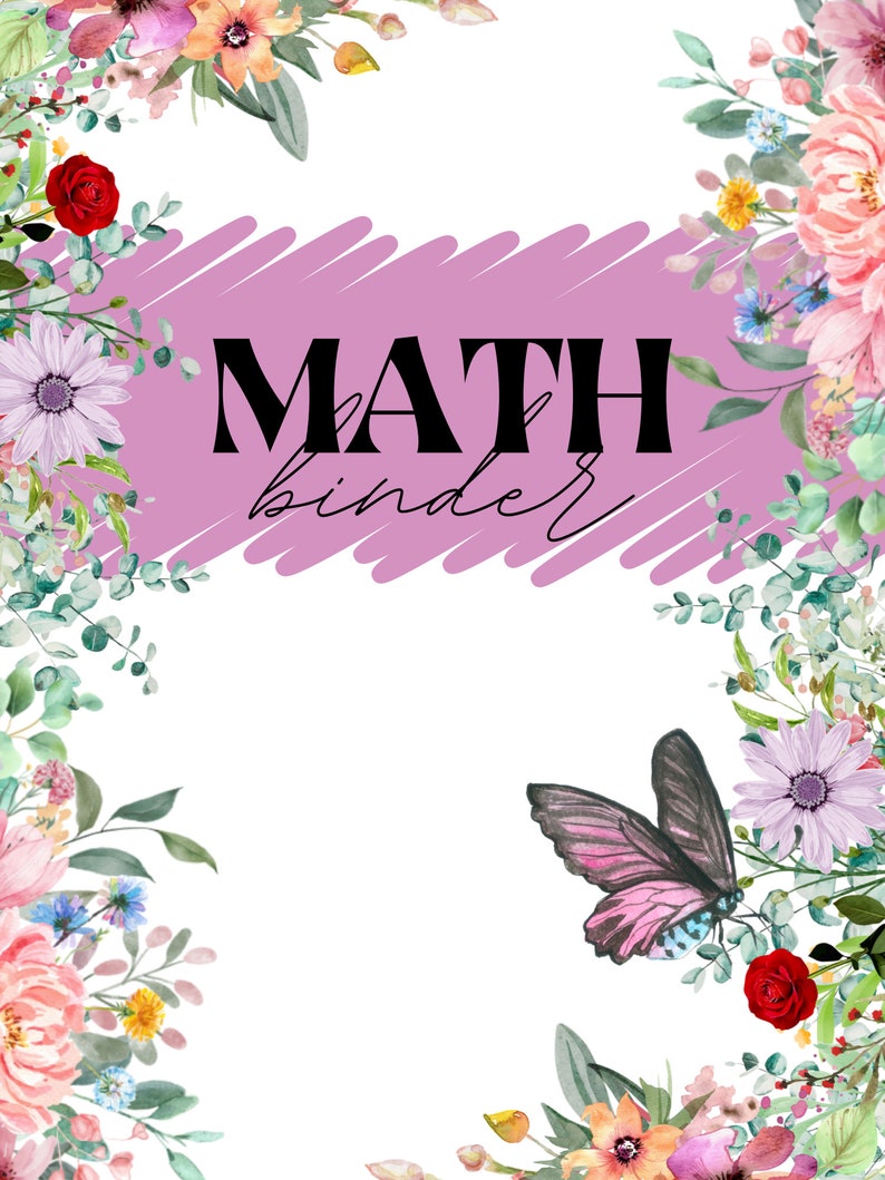 Girly Binder Covers Printable and Editable Binder Covers Elementary ...